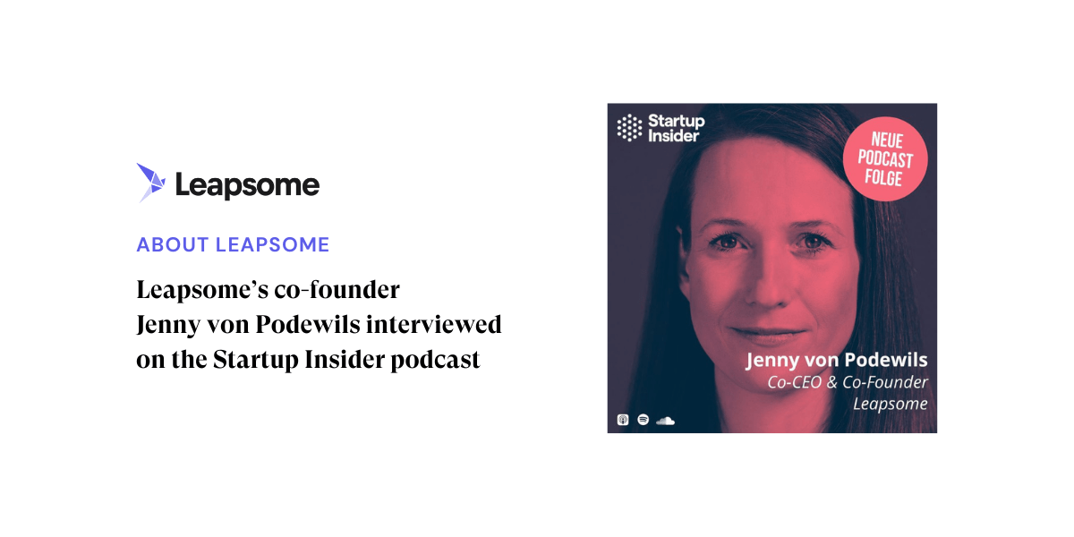 Leapsome’s Co-founder Jenny von Podewils on Startup Insider